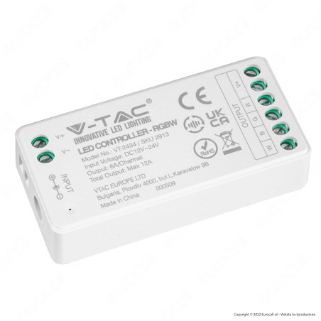 VT-2434 Controller per Strisce LED RGB+W da 12V e 24V V-Tac
