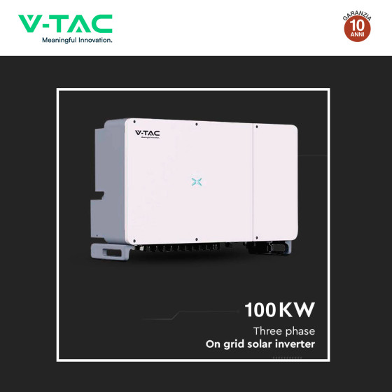 VT-6607100 Inverter 100kW Trifase IP66 Pannelli Solari V-Tac