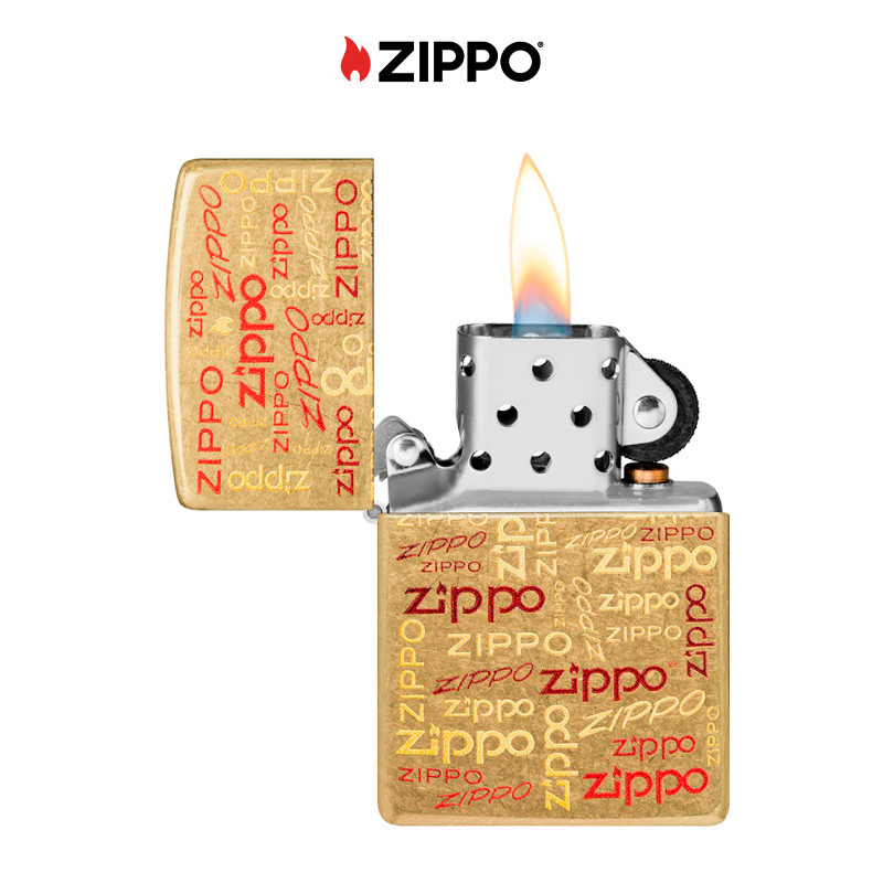 Accendino Zippo mod. 48703 Zippo Logos Design Ricaricabile Antivento