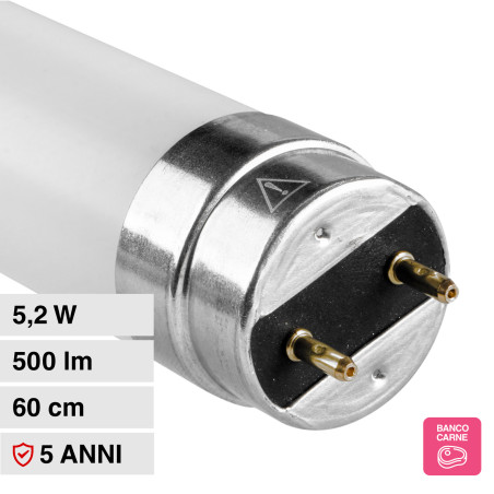 Tubo LED T8 G13 5,2W 60cm con Starter per Carni Bot Lighting Shot