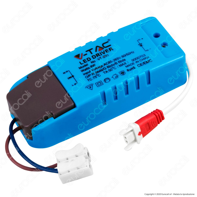 Acquista V-Tac Driver per Pannelli LED 8W Dimmerabile - SKU